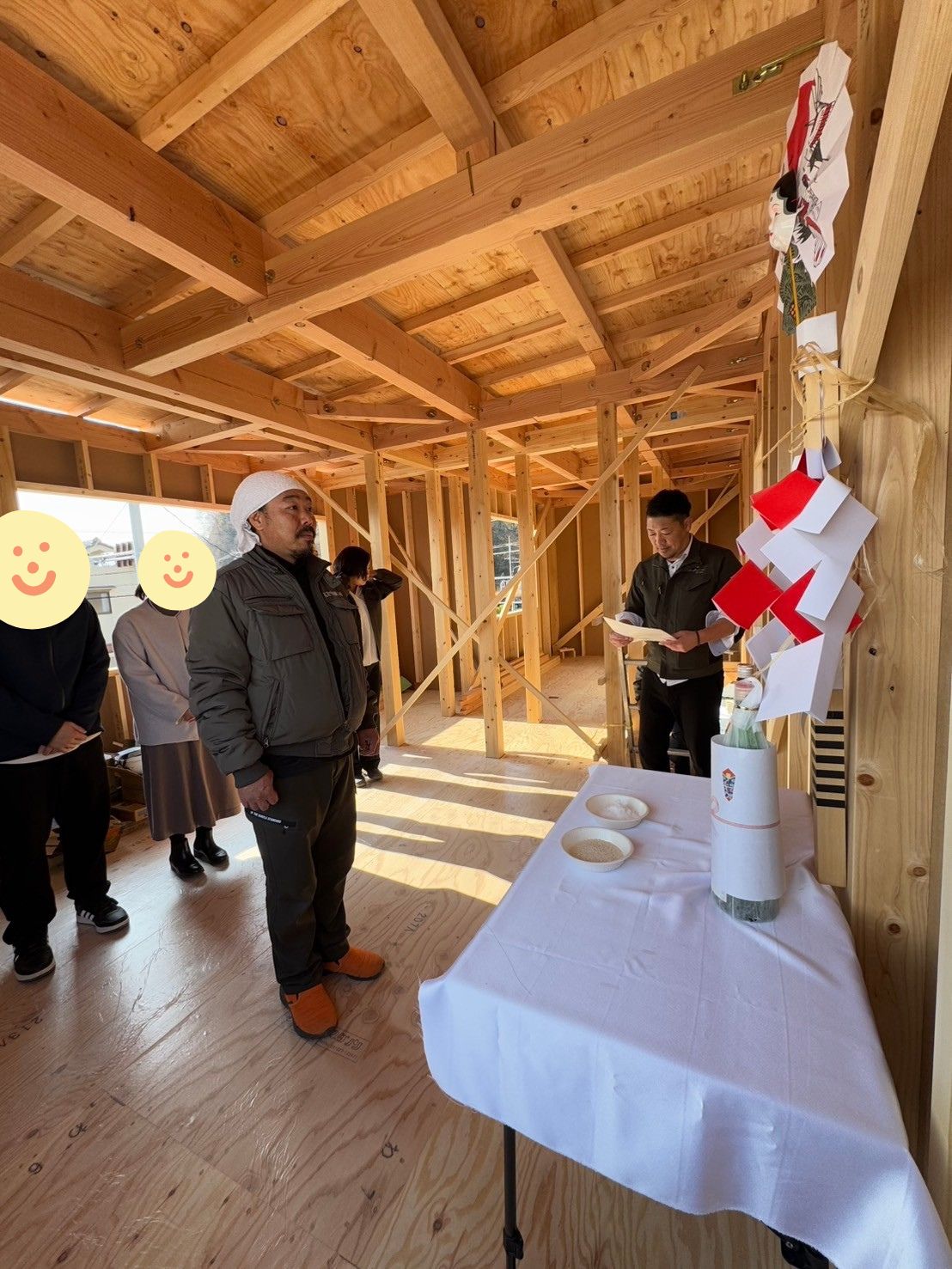 H様邸上棟手形式・餅撒き 🎍 -新築住宅-｜お知らせ・新着情報｜Mokureism(モクリズム)｜山梨県中巨摩郡昭和町／注文住宅・リノベーション